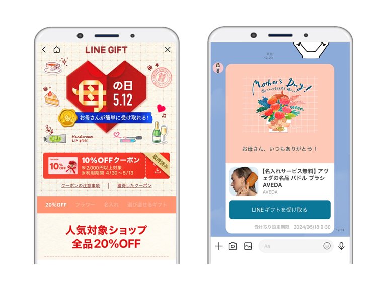 LINE Gift Sees 160% Growth on Mother's Day